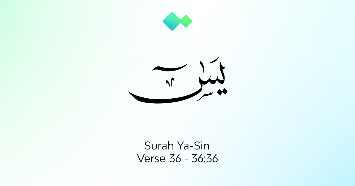 Surah Ya-Sin - 36-36 – Tarteel AI Quran Memorization